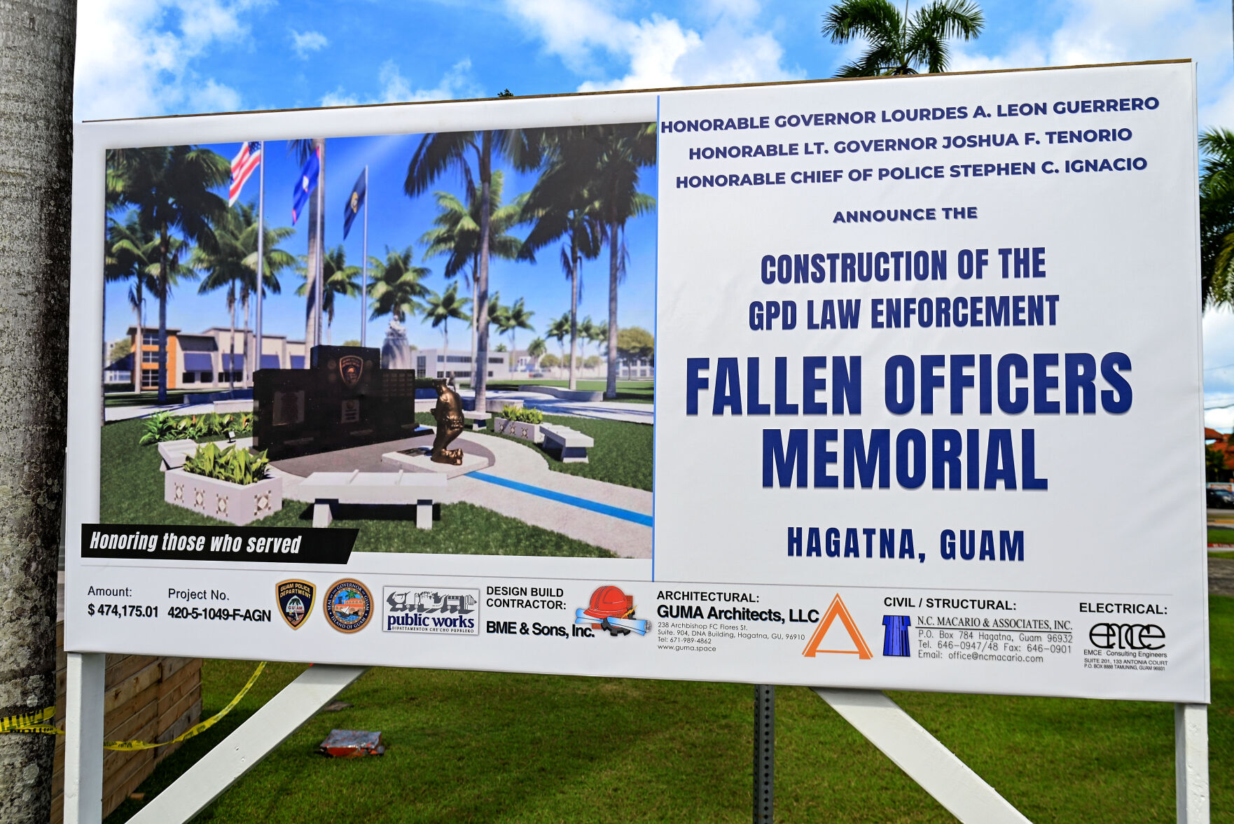 PHOTOS: New memorial for Guam's fallen police officers begins ...