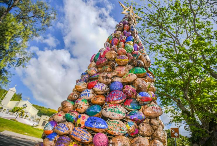 Going coconuts for Christmas at the Merizo Bell Tower | Local News ...