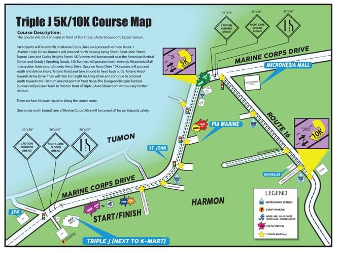 Parts of Marine Corps Drive near Kmart closed Saturday morning for 5K ...