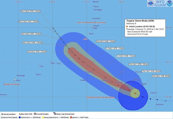 Guam in COR 3: Tropical Storm Wutip nears typhoon strength, see the ...