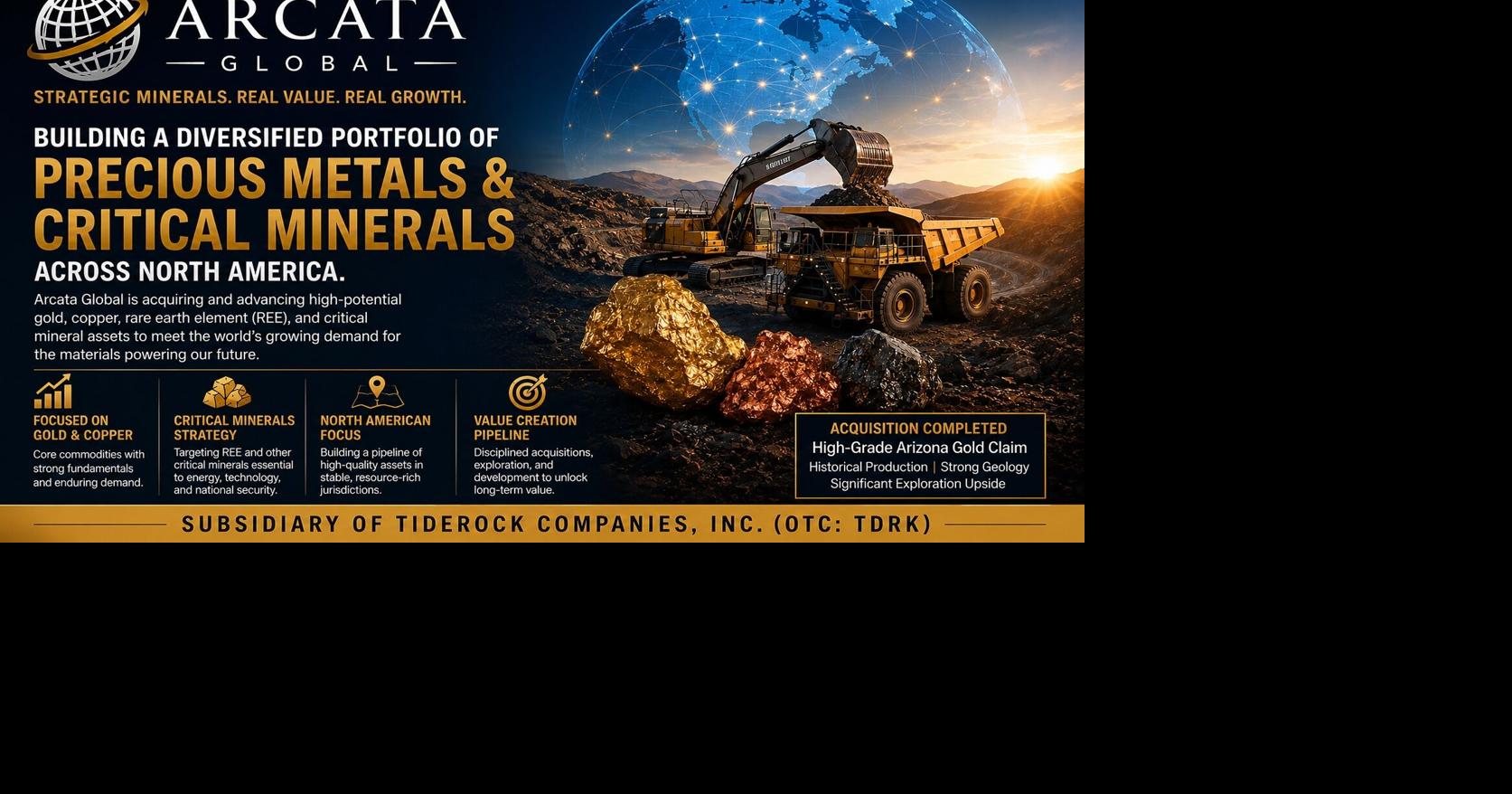 Tiderock Companies (OTC: TDRK) Expands Into U.S. Gold Mining Through ...