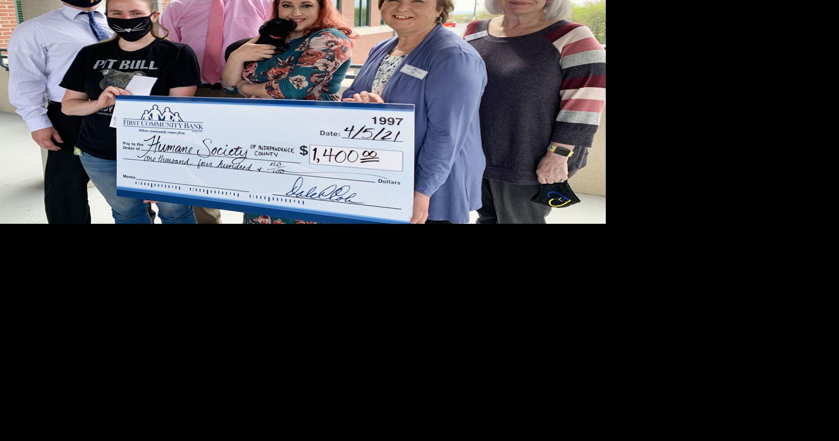 Donation to Humane Society of Independence County | News | guardonline.com