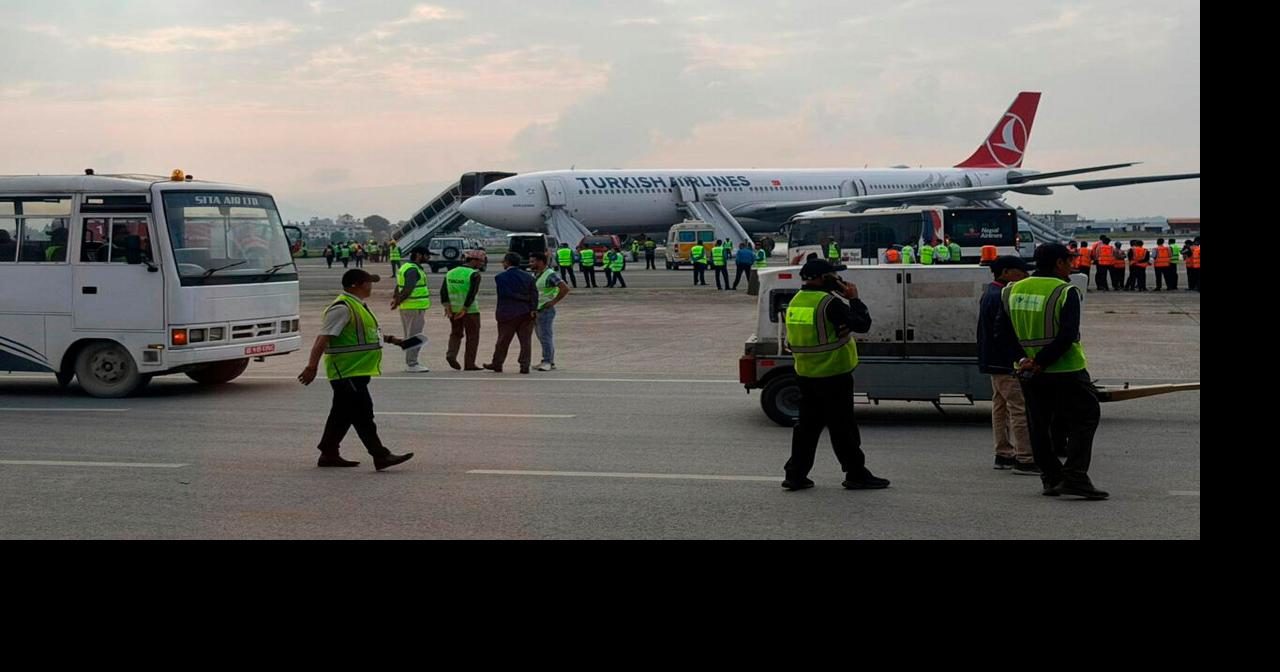 Turkish Airlines jet safely evacuated after landing gear smoke at ...