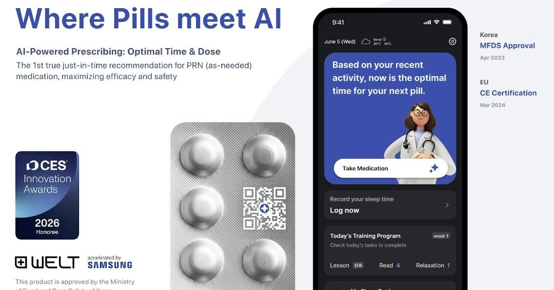 WELT Unveils the World's First "AI-Combo Drug" at CES 2026 | National ...