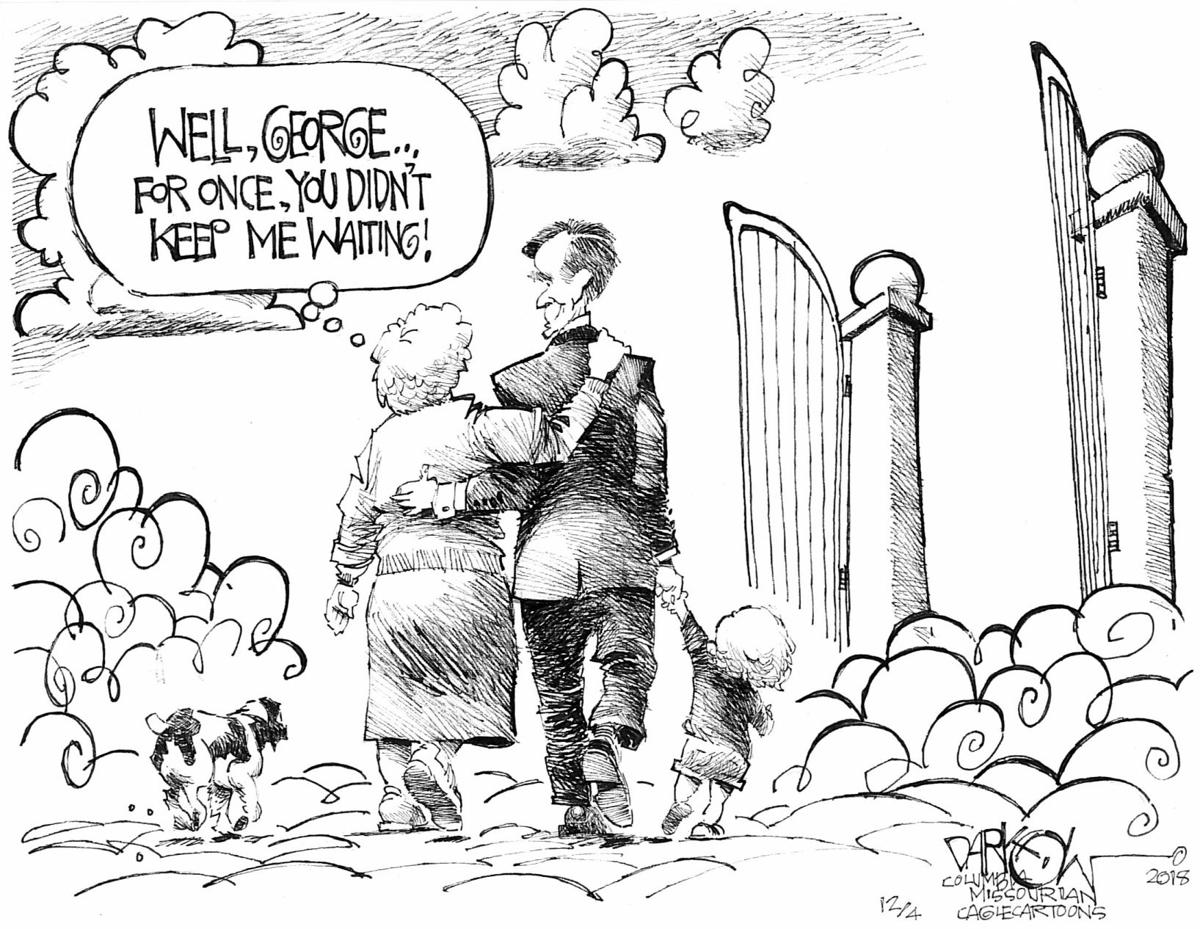 How political cartoonists are remembering George H.W. Bush | News ...