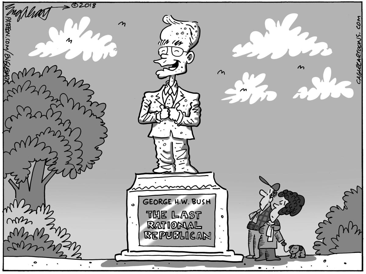 How political cartoonists are remembering George H.W. Bush | News ...