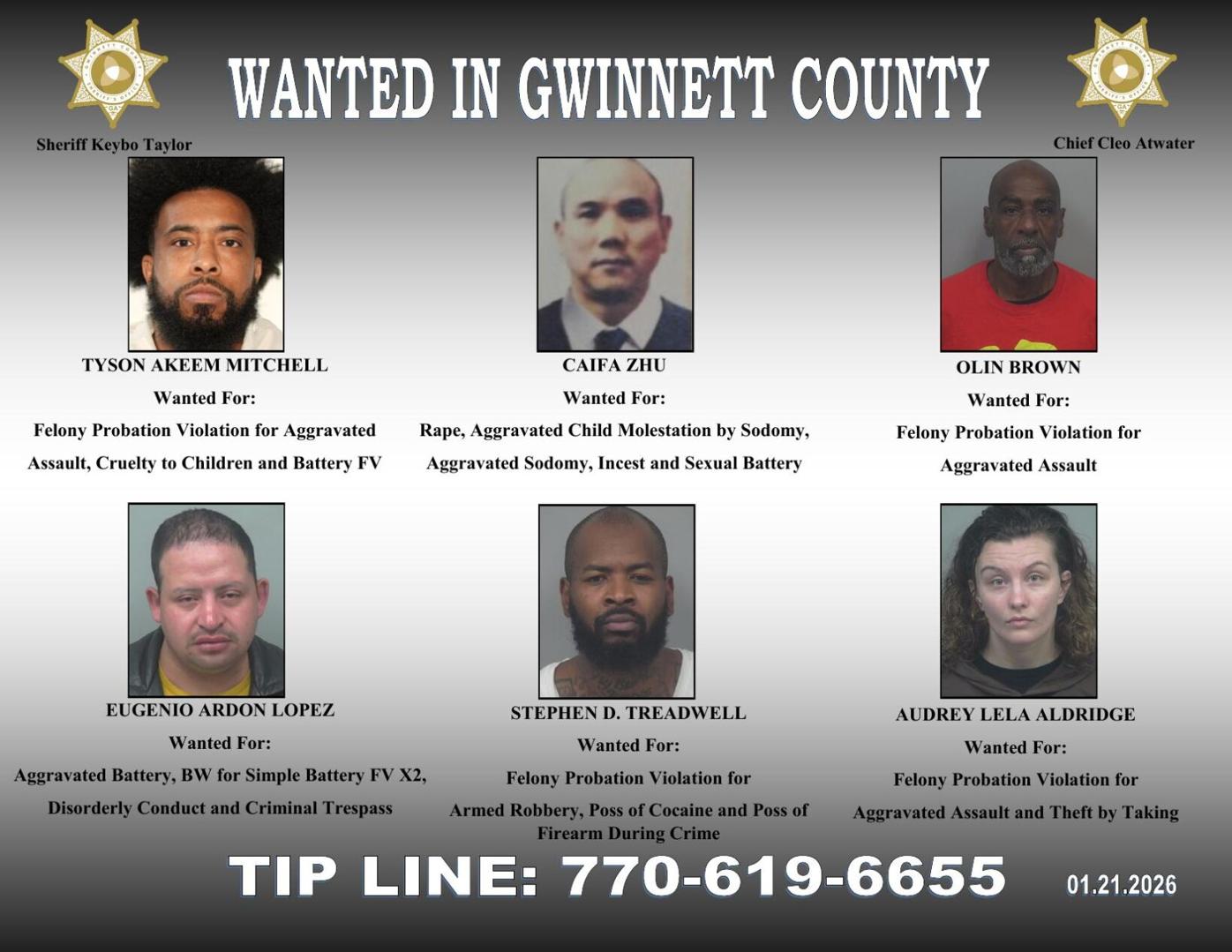 WANTED IN GWINNETT: Week of Jan. 19 | News | gwinnettdailypost.com