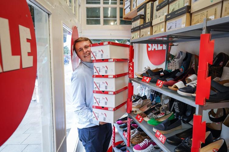 Inside the smallest shoe shop squeezing in customers ...