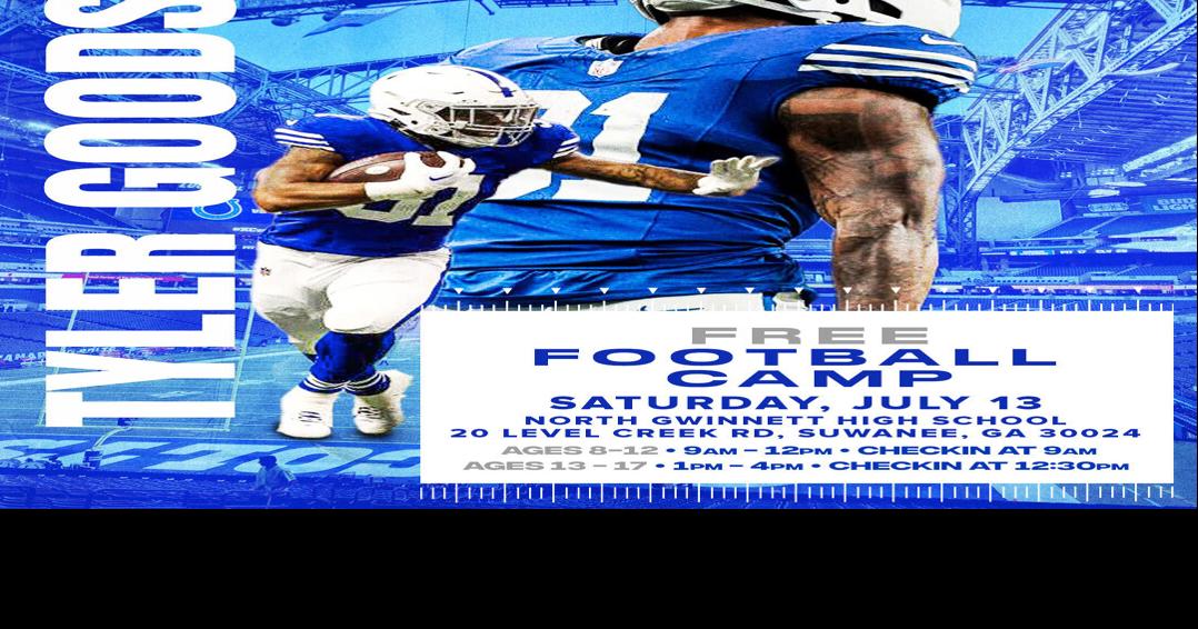 NFL RB Tyler Goodson to Host Youth Football Camp at North Gwinnett ...