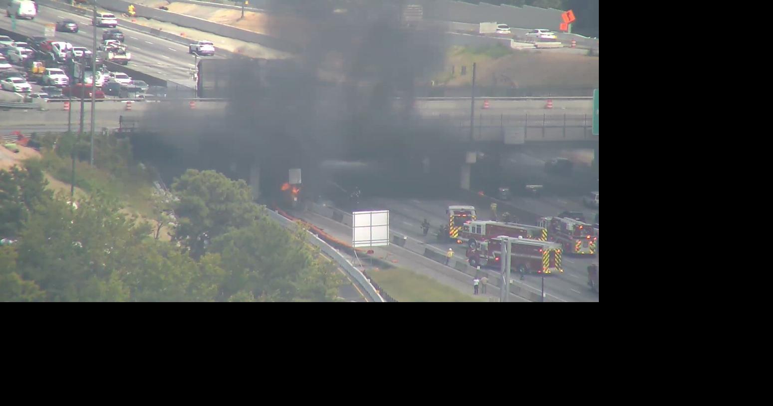 TRAFFIC ALERT: Fire crash closes all lanes in both directions of I-285 at Ashford-Dunwoody Rd ...
