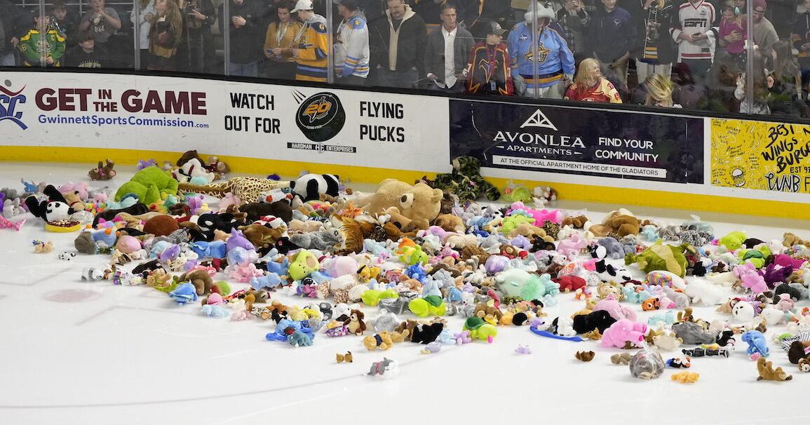 PHOTOS: Teddy Bear Toss Night, Atlanta Gladiators vs. Cincinnati ...