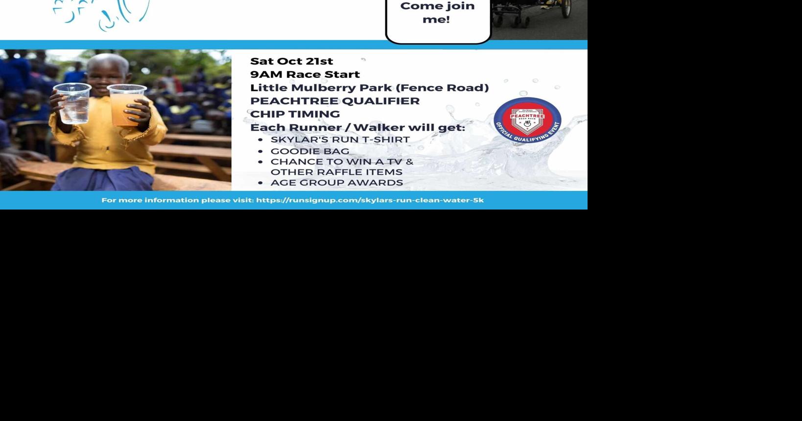 Skylar's Run Clean Water 5K set for October at Little Mulberry Park ...