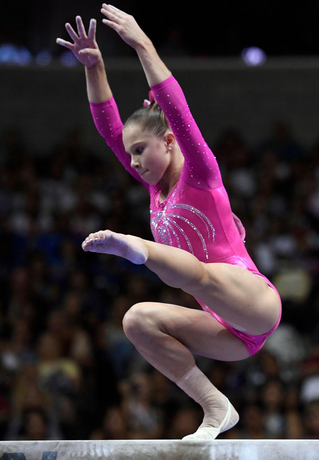 Gwinnett native Ragan Smith in the U.S. Gymnastics Olympic Trials ...
