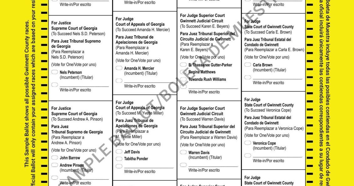 Gwinnett County May 21, 2024 Nonpartisan Primary Election Consolidated ...