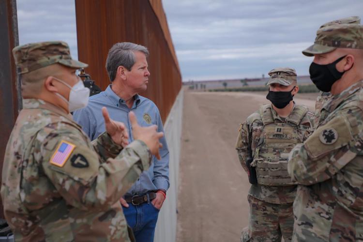 Gov. Brian Kemp visits Georgia National Guardsmen on U.S.-Mexico border ...