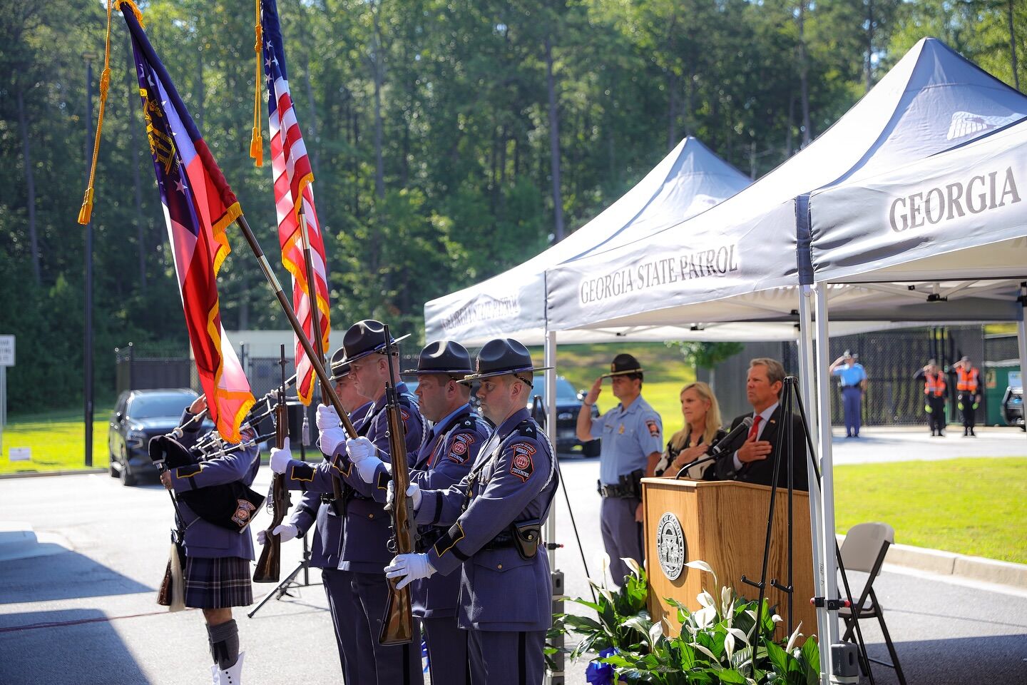 Georgia leaders dedicate Gwinnett County bridge in honor of fallen ...