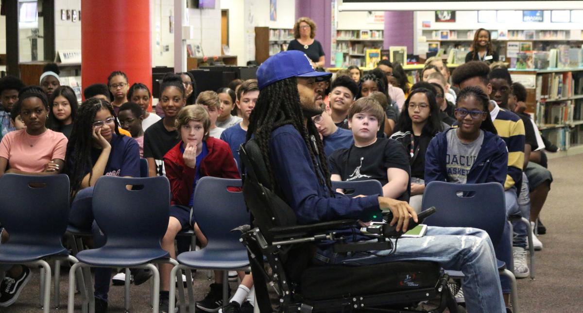 PHOTOS: Que Crane gives inspirational speech to Dacula Middle students ...