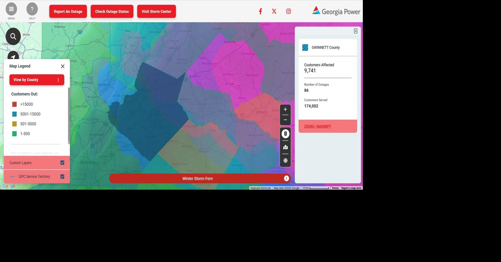 Winter storm knocks out power to thousands of Gwinnett homes | News ...