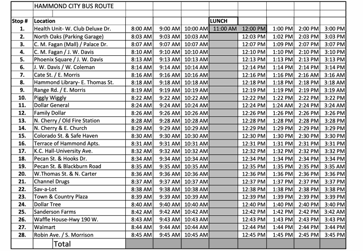 route 85 schedule