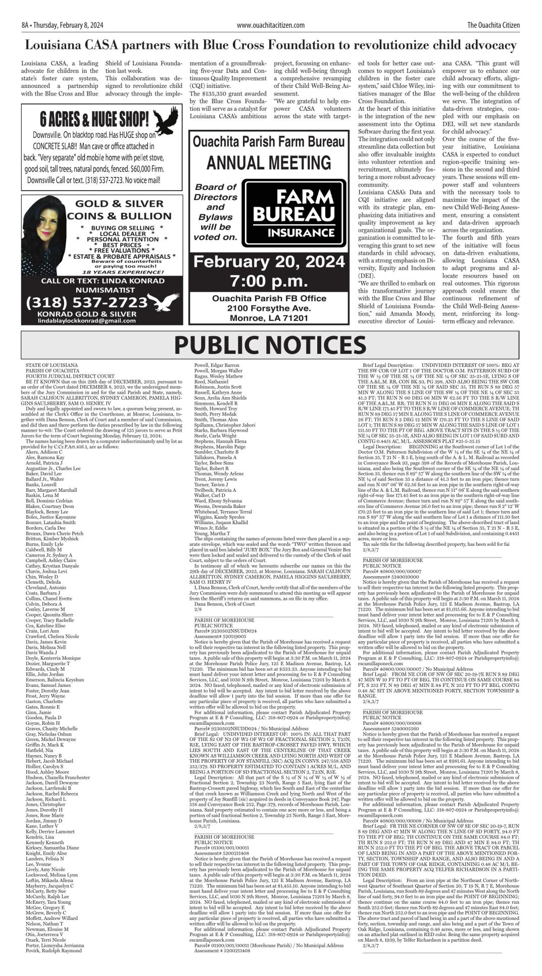 Feb. 8, 2024 Public Notices, click to download pages | Public Notices ...