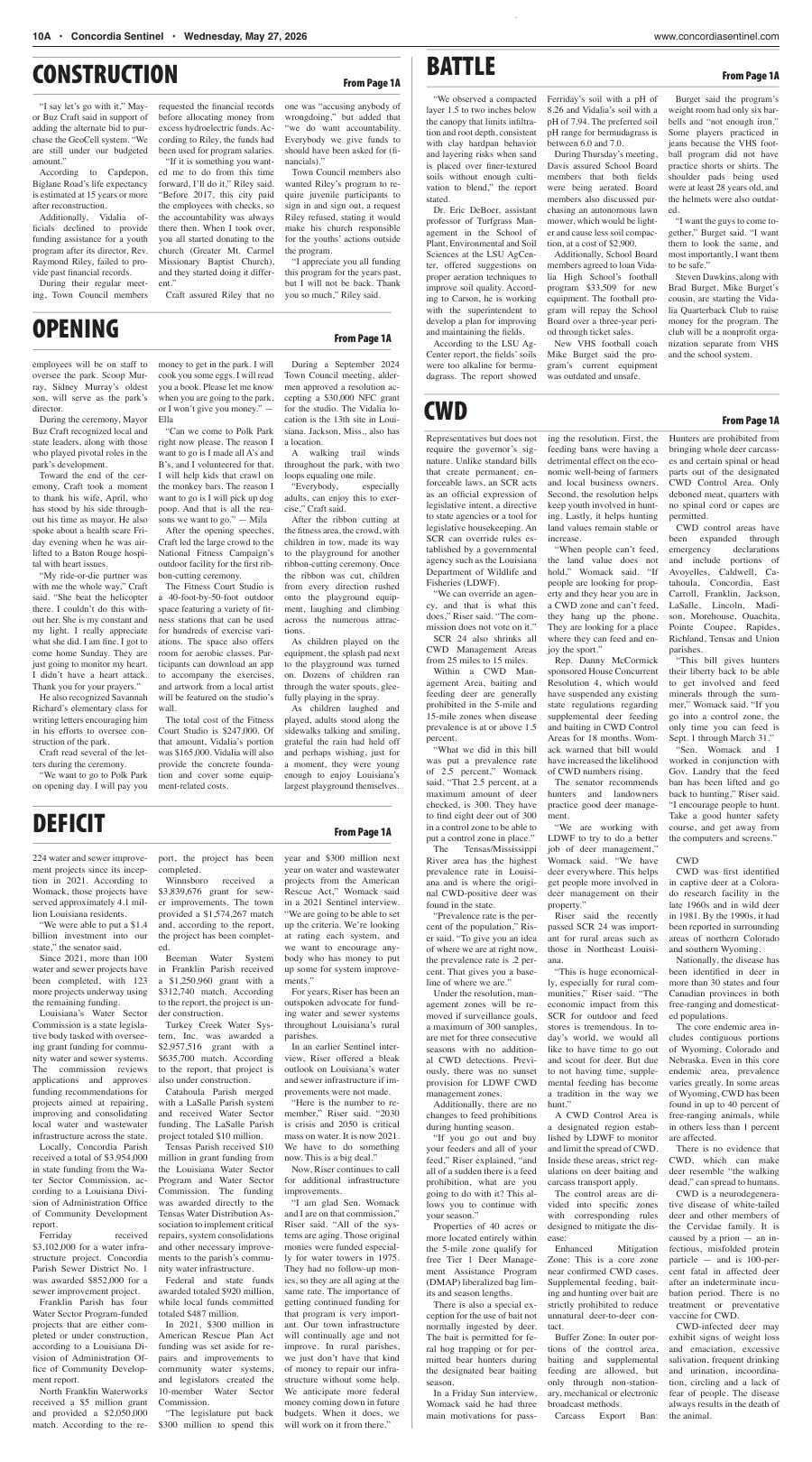 Page 10A | Concordia Sentinel | hannapub.com