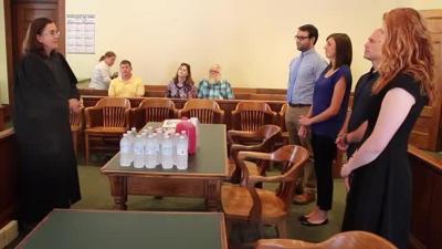 10th Circuit Presiding Judge Rachel Bringer Shepherd talks with 4 new ...