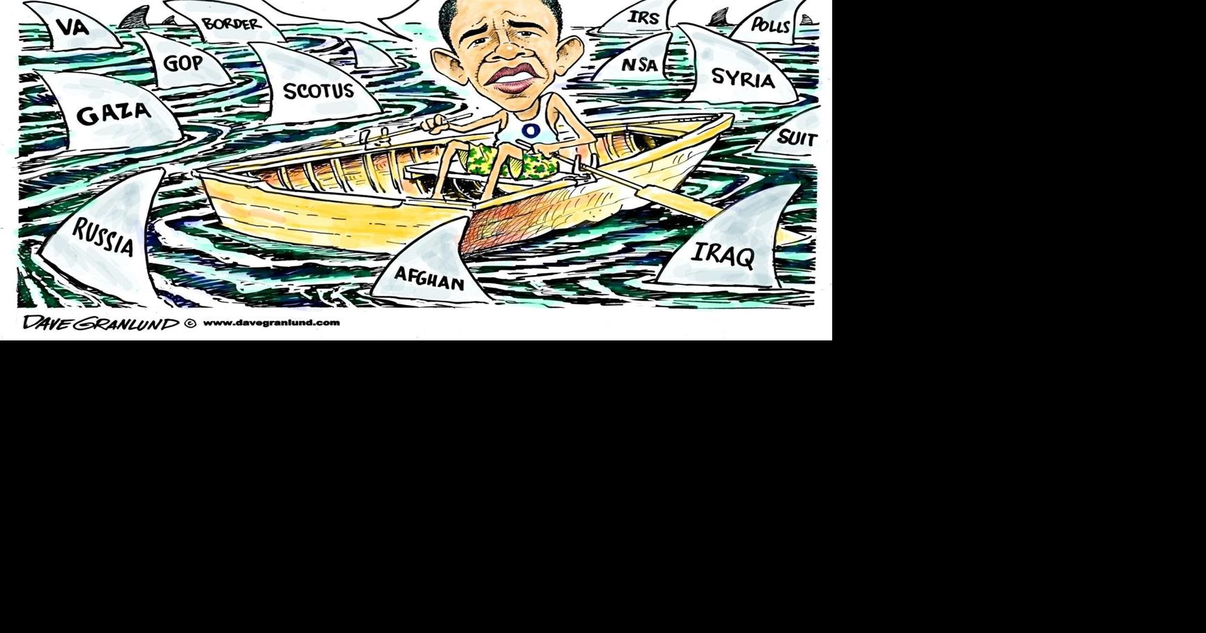 Granlund cartoon: Shark week for Obama | Article | hannibal.net