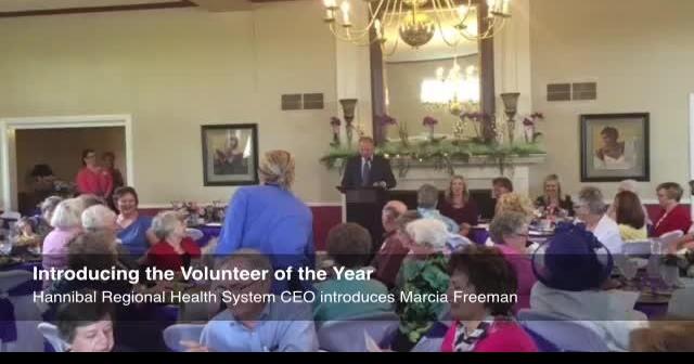 Todd Ahrens introduces Marcia Freeman as Volunteer of the Year ...