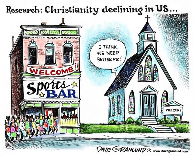 Granlund cartoon: Christianity declining in US | Article | hannibal.net