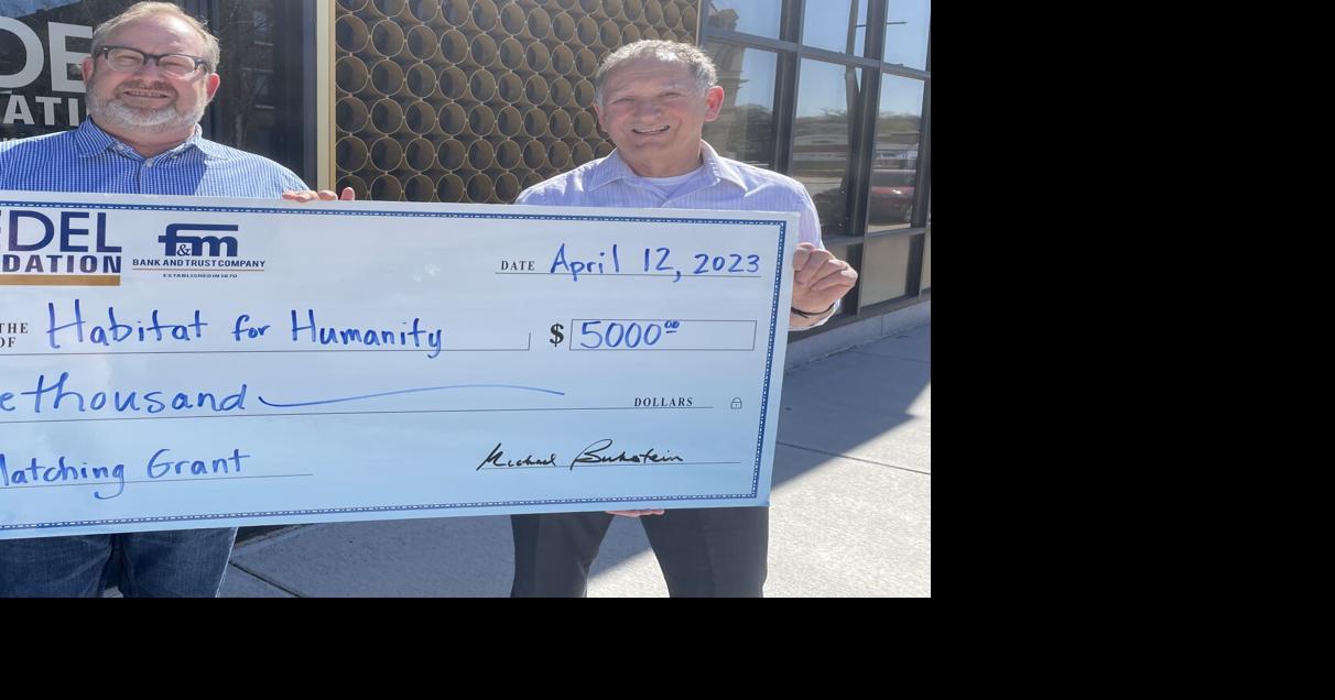 Riedel Foundation awards $5,000 matching grant to local Habitat for ...