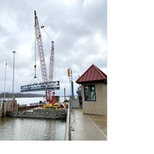 Visitors can witness a dewatered lock chamber at Dam 24 during ...