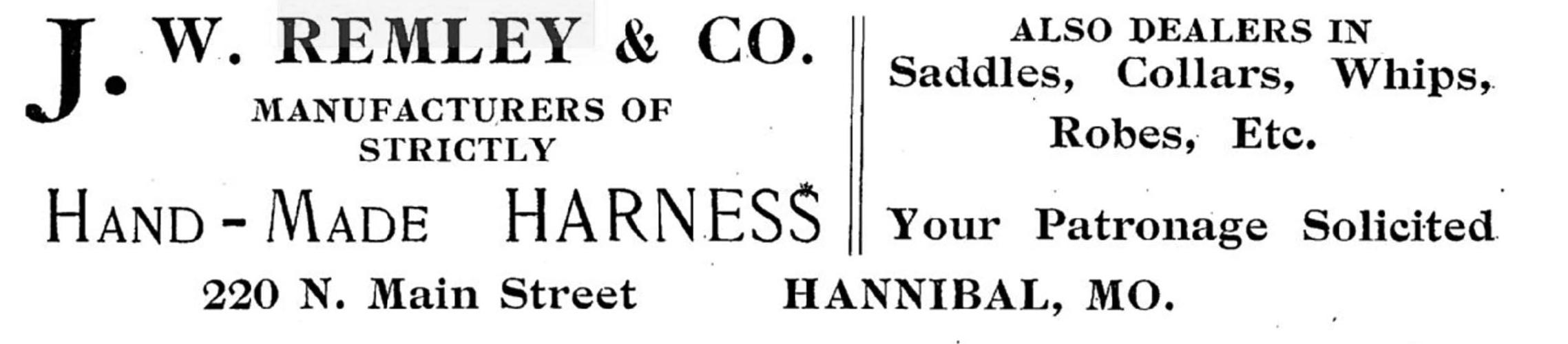 Remley’s harness shop an early, active business | News | hannibal.net