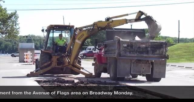 Old base being dug out on Broadway | Article | hannibal.net