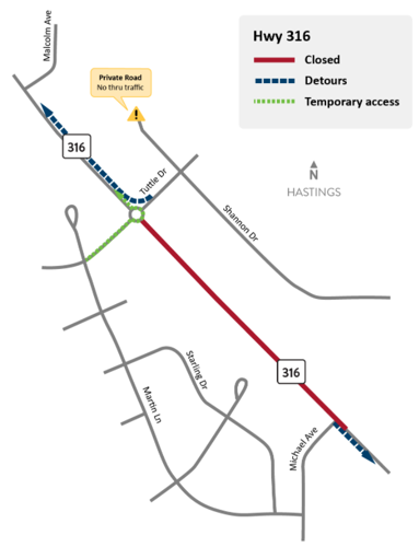 Highway 316 will be closed between Tuttle Drive and Michael Avenue July ...