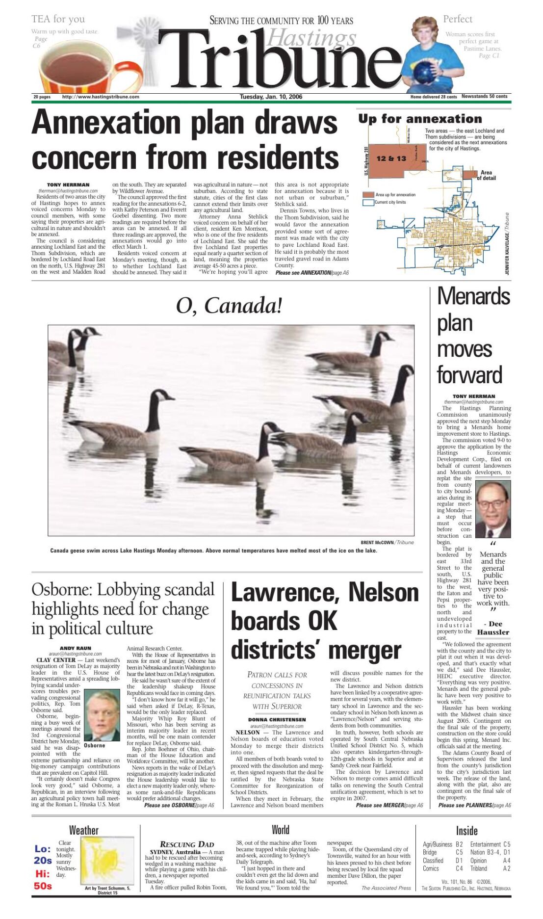 Front, Jan. 10, 2006 | History | hastingstribune.com