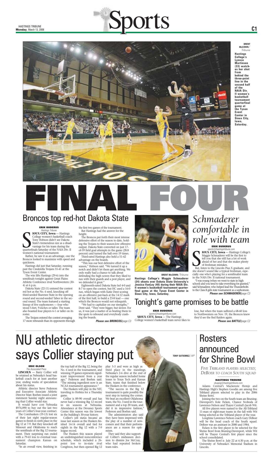 Sports, March 13, 2006 | History | hastingstribune.com