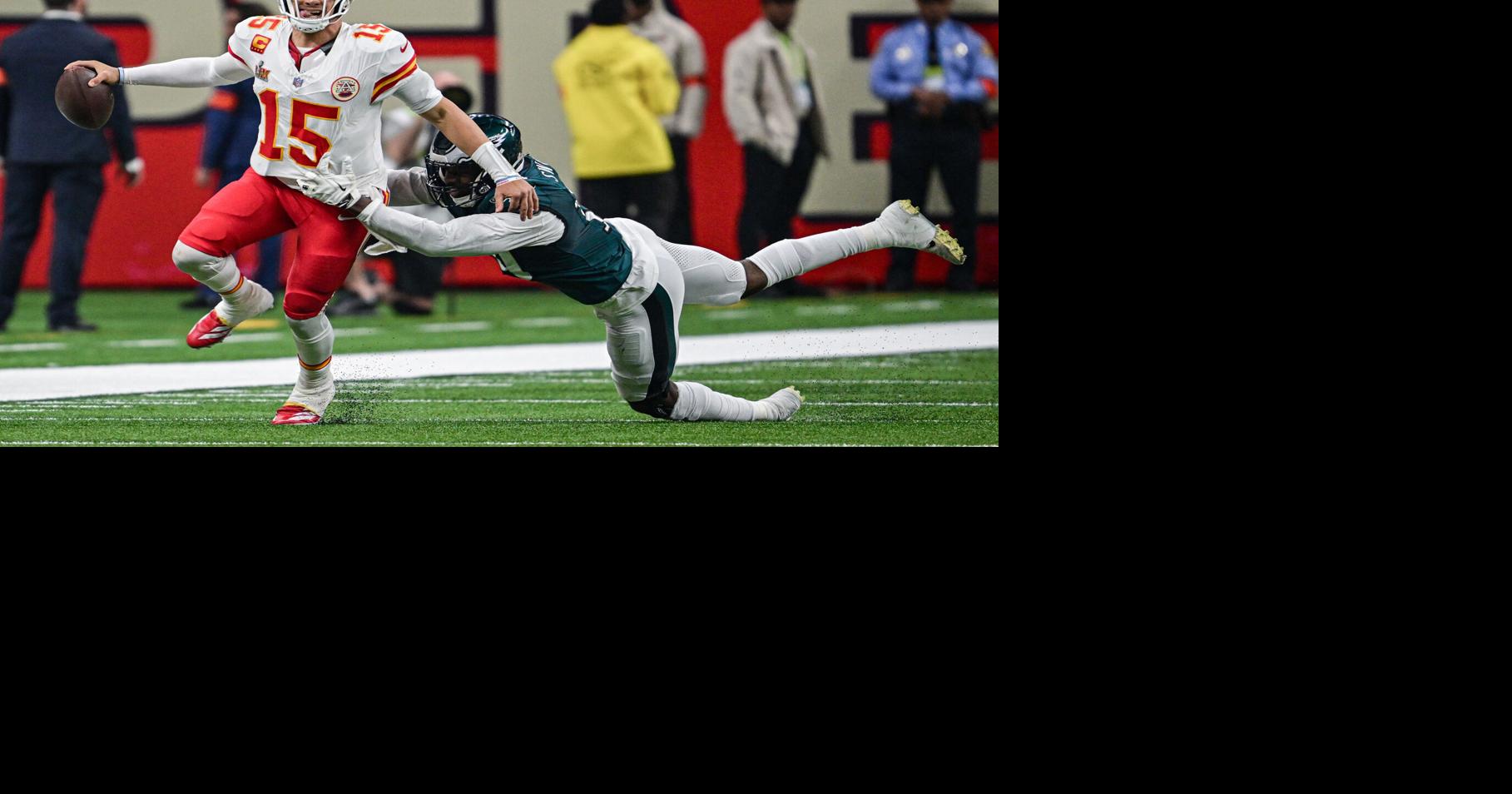 Eagles deny the Chiefs a Super Bowl three-peat with dominant defense in a 40-22 rout ...