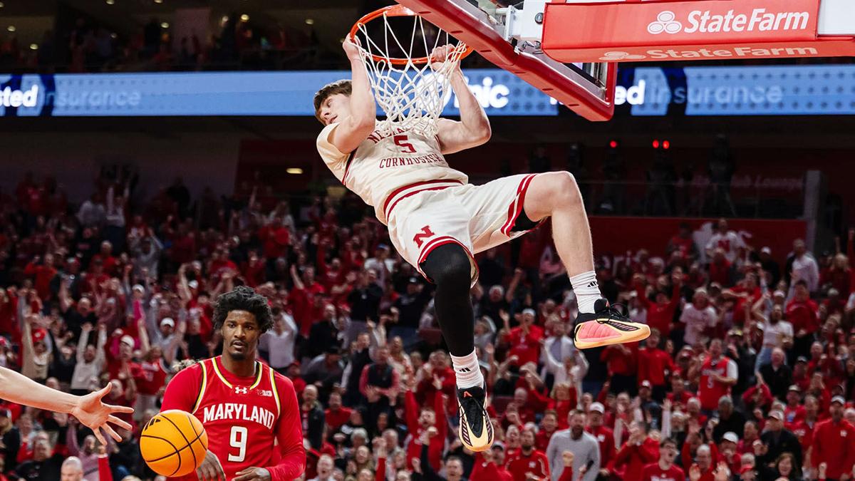 No. 12 Nebraska uses big second half to beat Maryland in penultimate ...