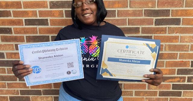 Shaneeka Alston becomes certified phlebotomy technician | Archives ...