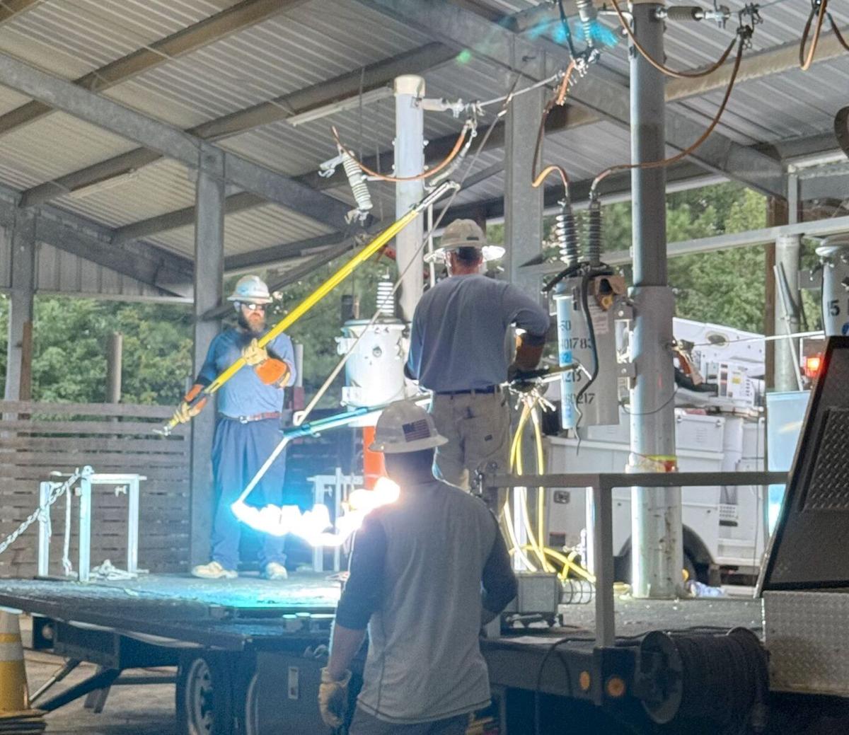 power lines demonstration