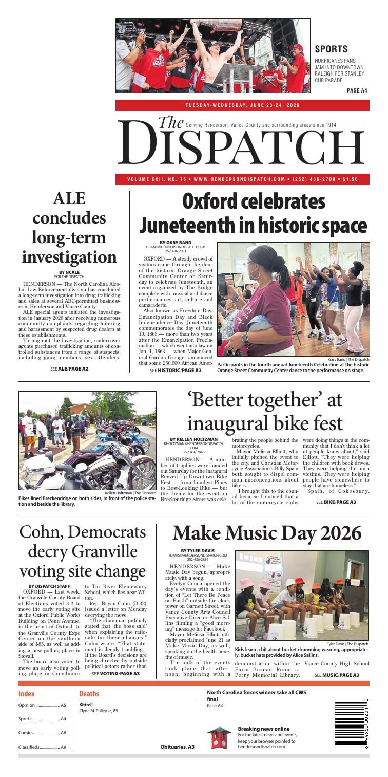 Page A1 | e-Edition | hendersondispatch.com