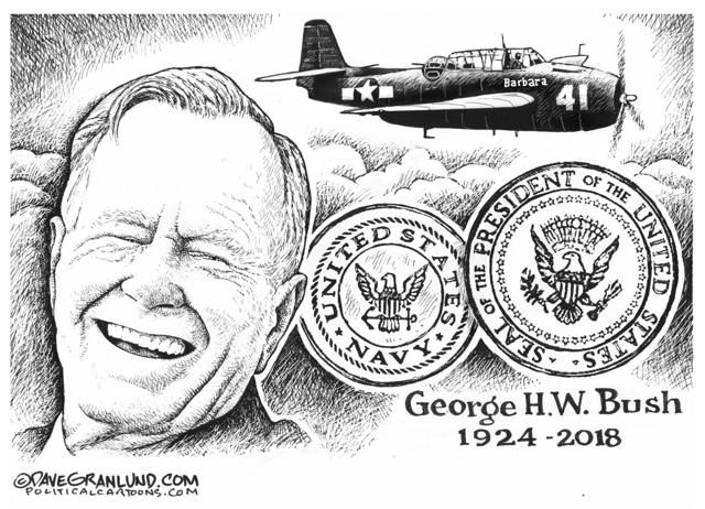How political cartoonists are remembering George H.W. Bush | News ...