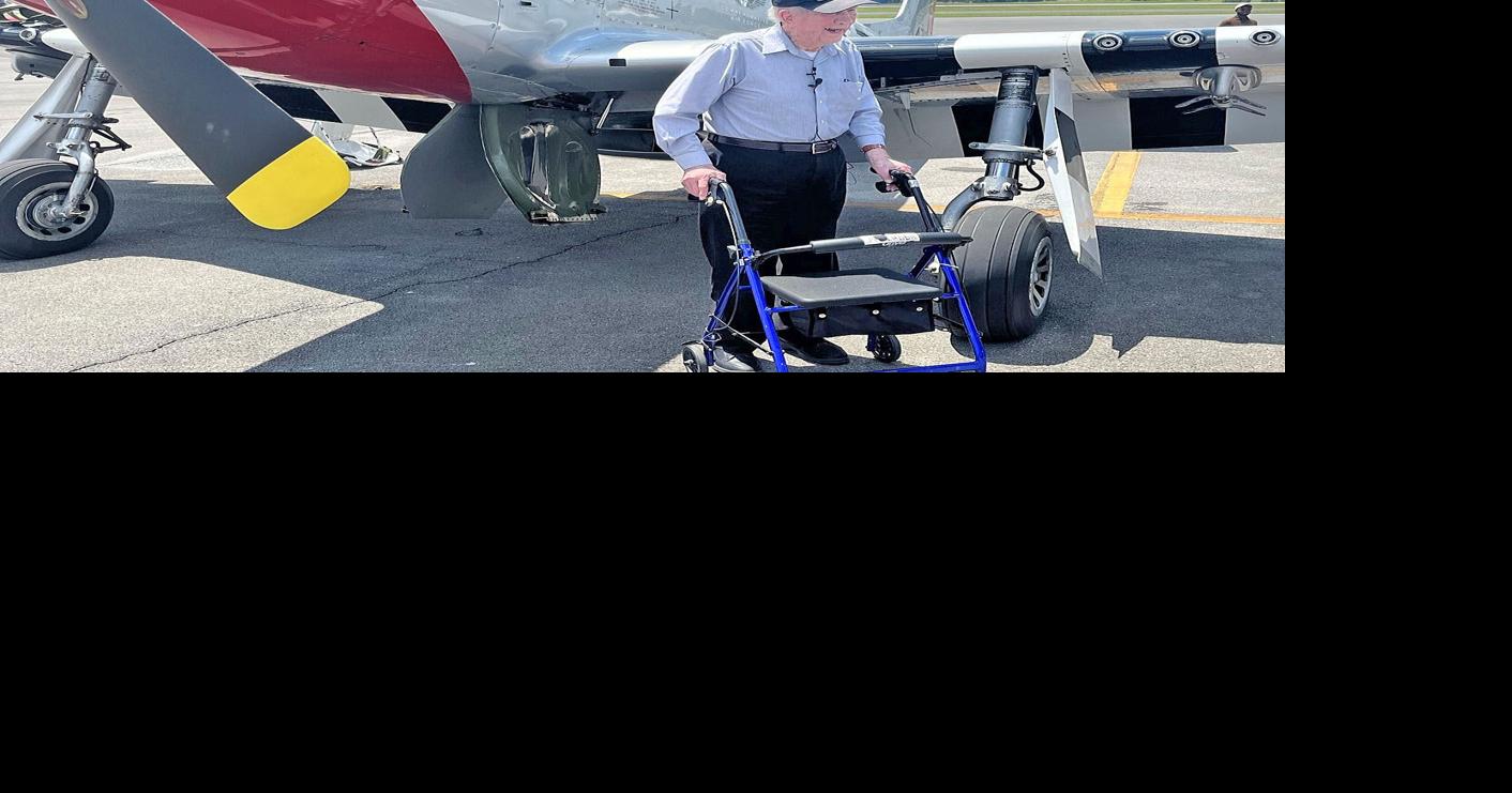 101-year-old World War II Air Force pilot reunites with P-51 Mustang ...
