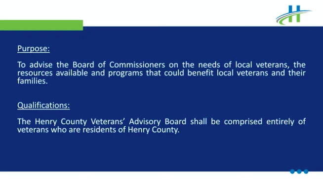 Henry County Establishes Veterans’ Advisory Board | News | henryherald.com