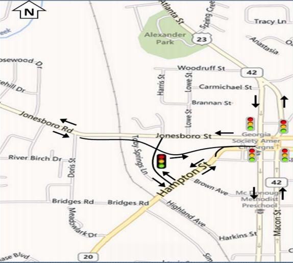 Hampton Street in McDonough undergoing realignment | News | henryherald.com