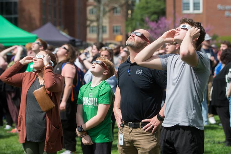 Crowd in Huntington views April 8 partial solar eclipse | News | herald ...