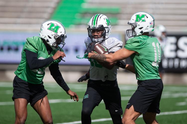 Marshall suits up in competitive Saturday practice | Sports | herald ...