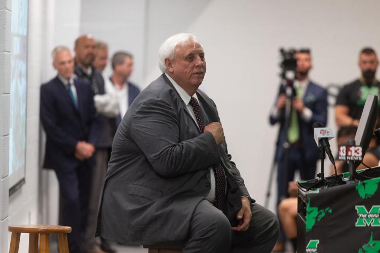 Gov. Jim Justice welcomes Marshall football players back from win with ...