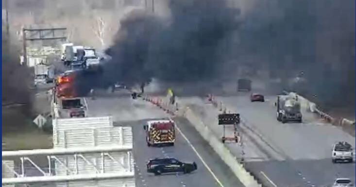 Traffic moving again after tractor-trailer fire on I-64 in Barboursville | Recent News | herald ...