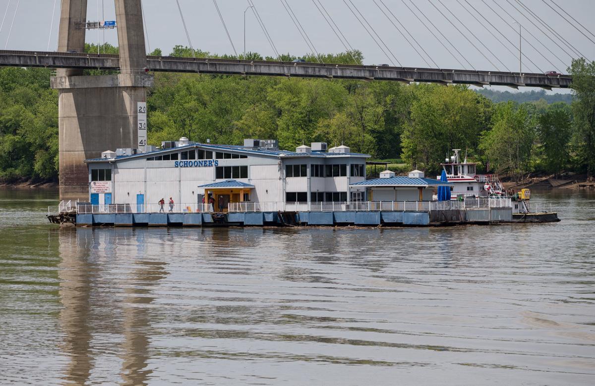 Former Schooner’s restaurant barge moved for renovations | News ...